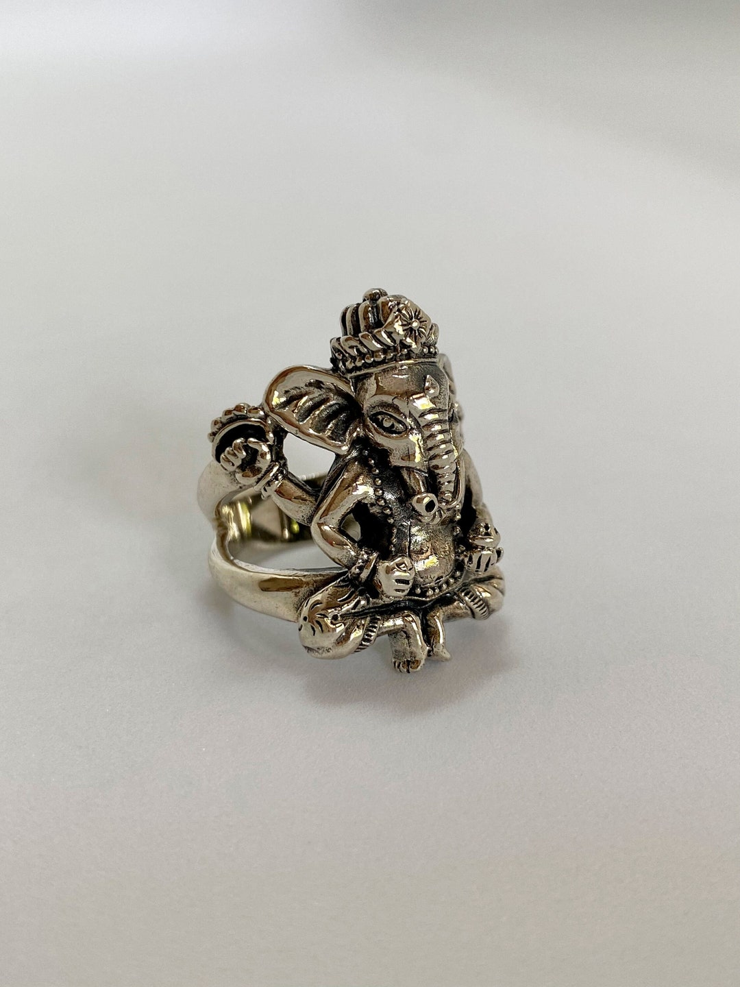 Sterling Silver Ganesha Ring Jewelry Design Includes Branded Packaging Silver Sun Style Handmade ...