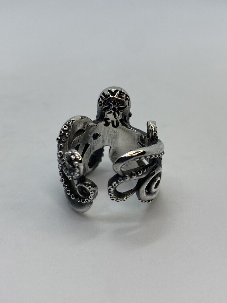 Blue Sapphire Sterling Silver Octopus Ring Includes Branded - Etsy