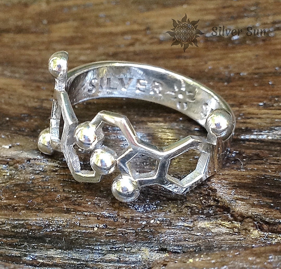 Ring Sterling Silver Dopamine Serotonin Free Size Inner Diameter ...