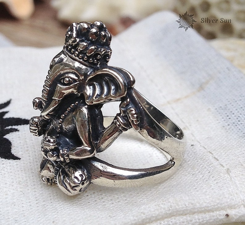 Sterling Silver Ganesha Ring Jewelry Design Includes Branded | Etsy
