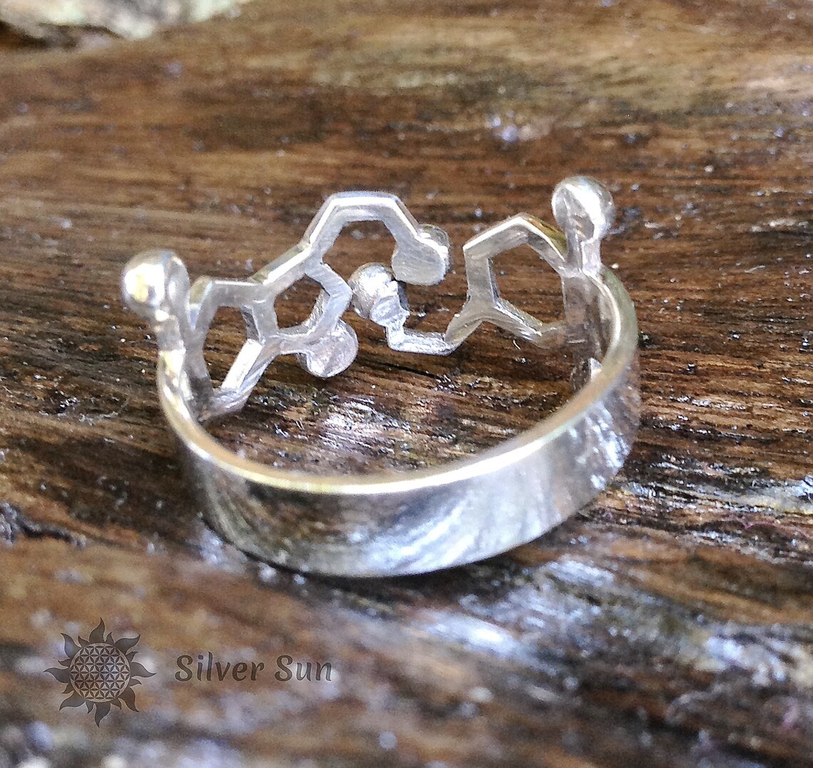 Ring Sterling Silver Dopamine Serotonin Free Size Inner Diameter ...