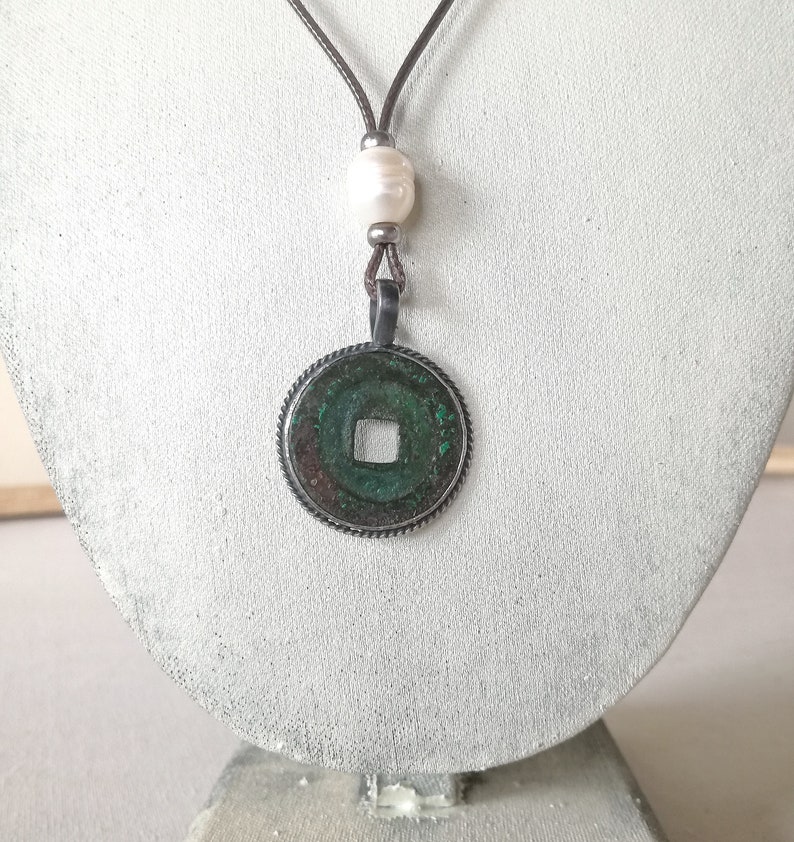 Sterling Silver Frame Ancient Chinese Coin About 1000 Years | Etsy