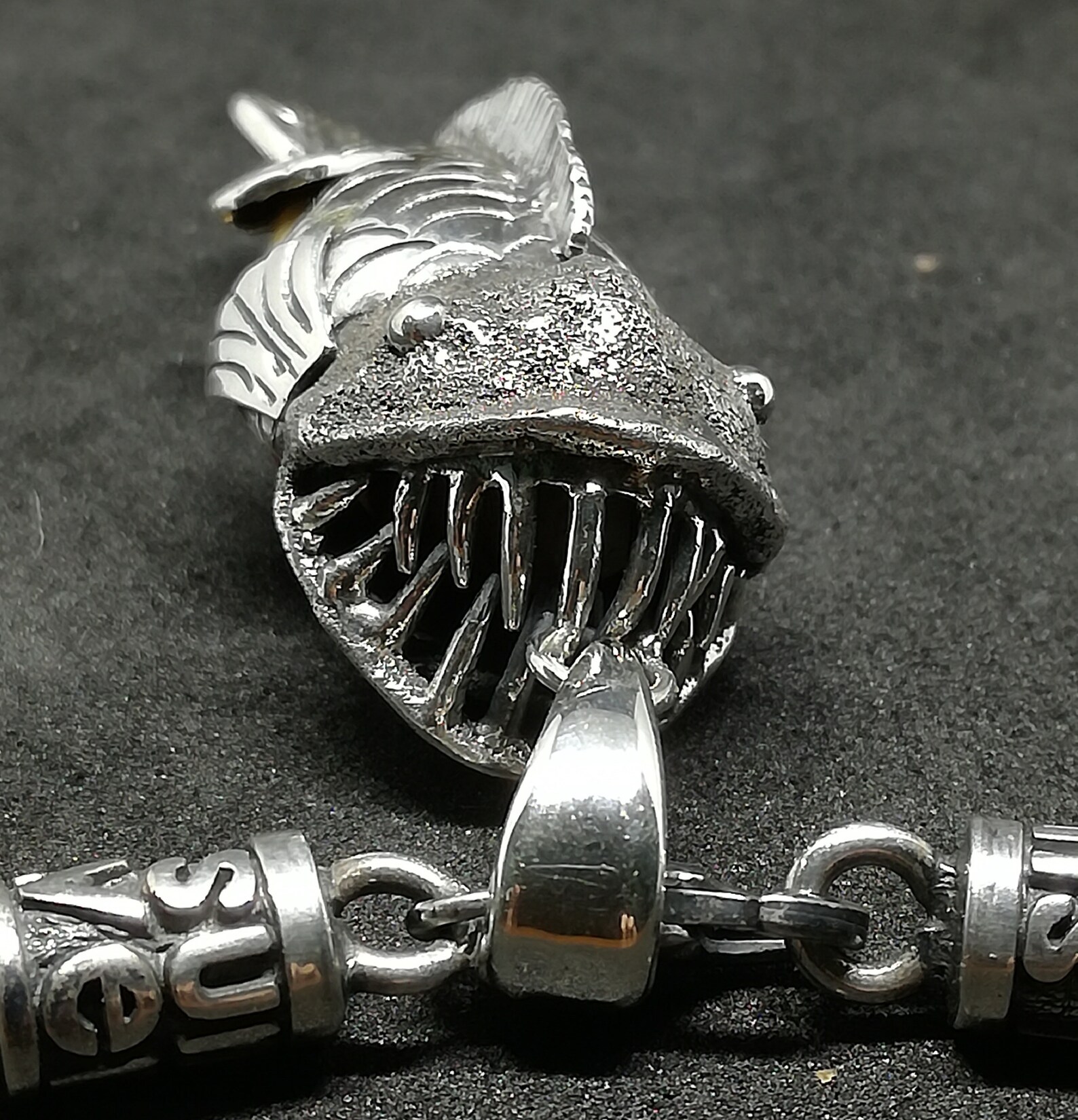 Angler Deep Sea Fish Pendant Chain Sterling Silver Diameter - Etsy