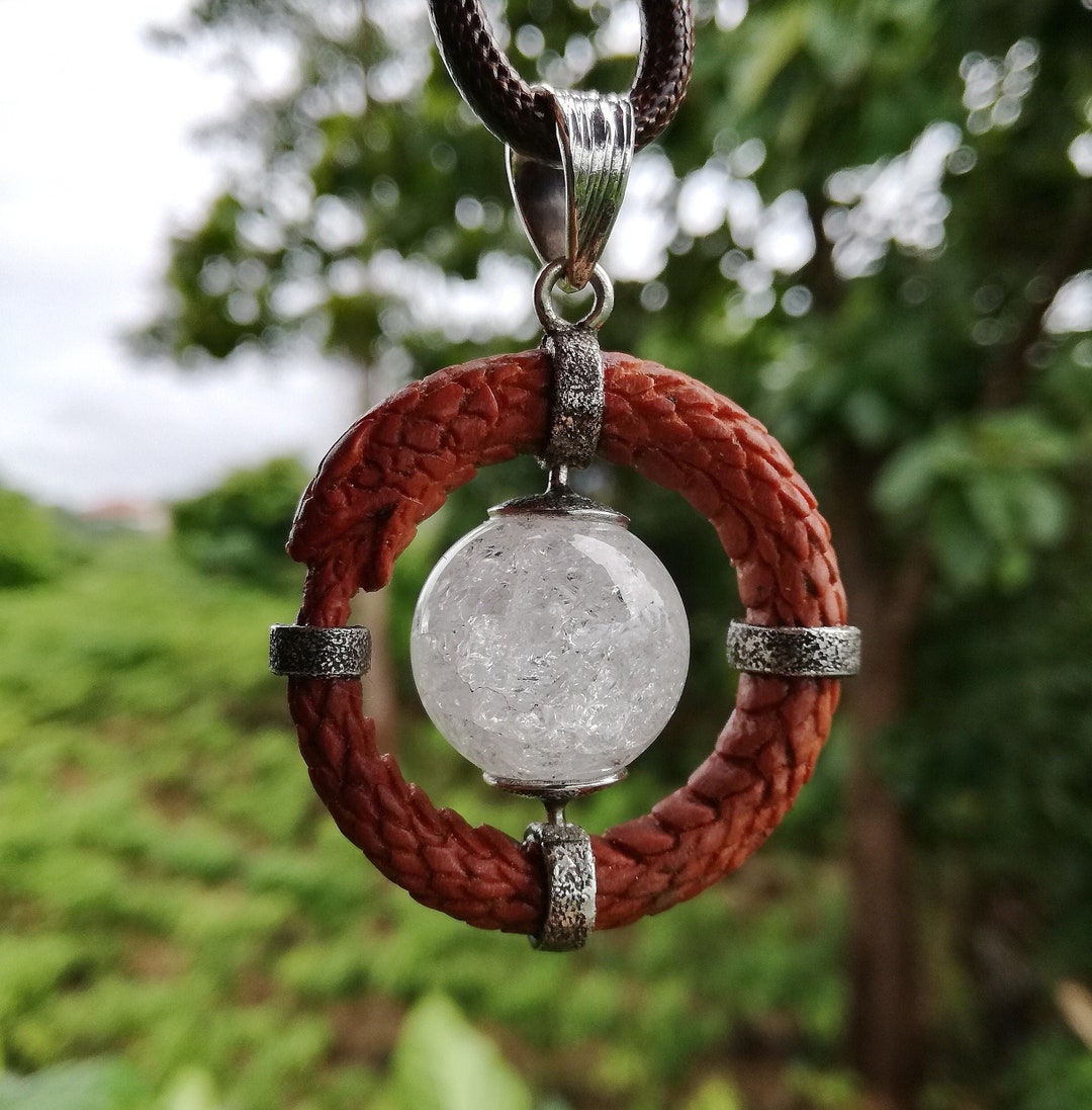 ONLY ONE Amulet Eternal Life Pendant Carving King-wood Uroboros and ...