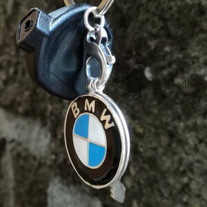 Keychain BMW With Secret It Opens Sterling Silver Enamel Steel Ring ...