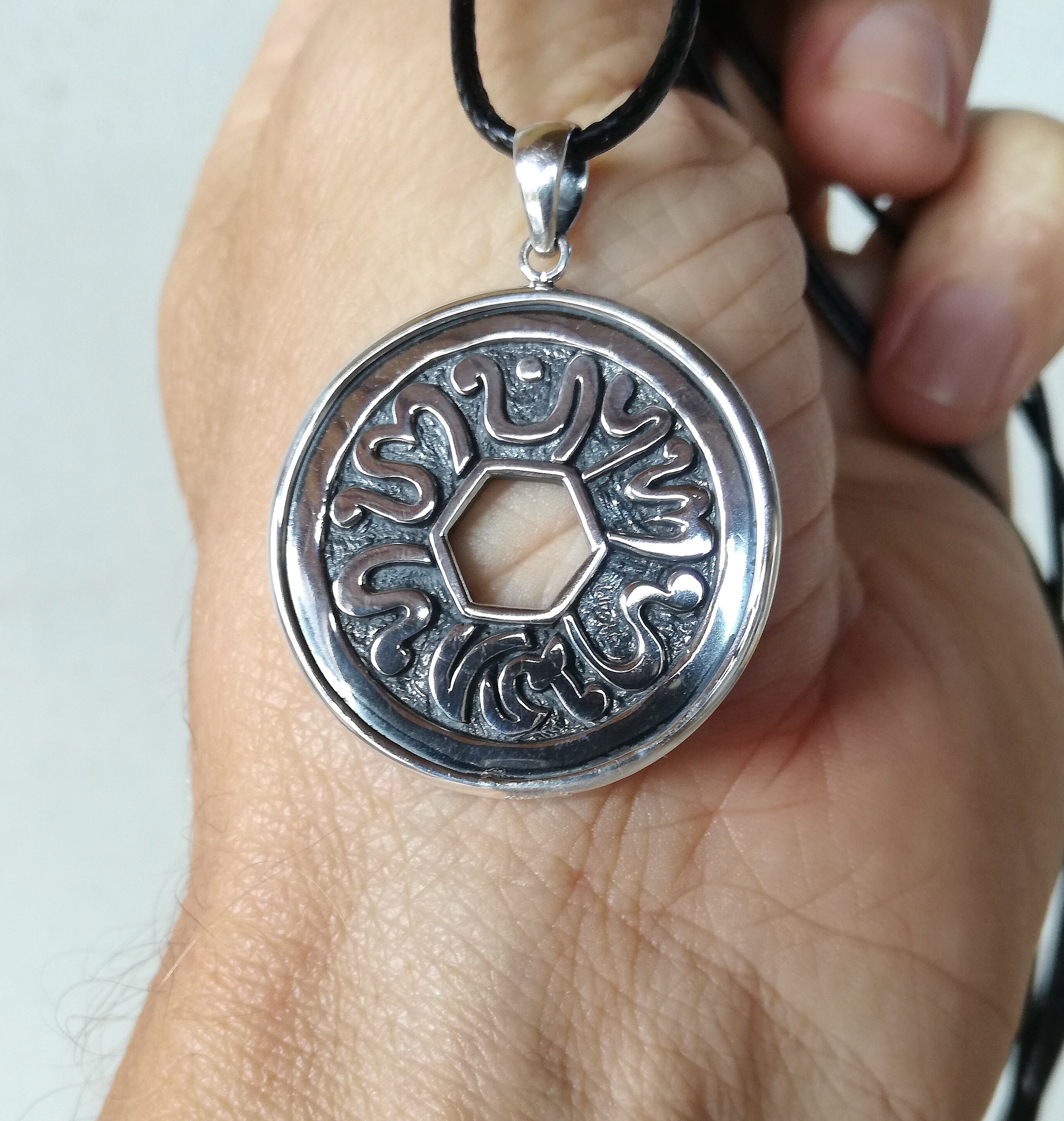 Old Style Bali Sterling Silver Coin Pendant Necklace Includes Branded ...