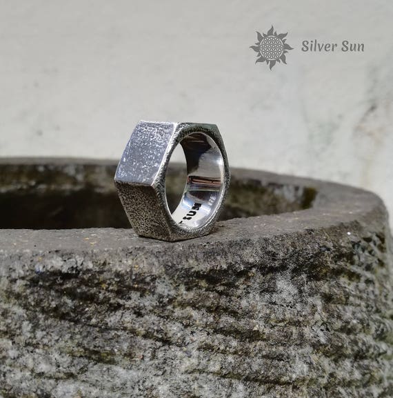 Old Techno Style Ring Nut Sterling Silver Includes branded | Etsy