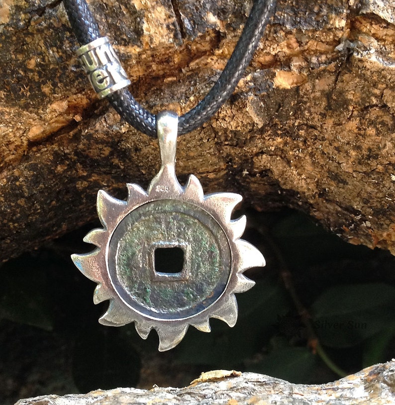 Old Style Sterling Silver Frame Ancient China Coin 1000 Years - Etsy