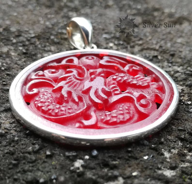 Red Dragon Pendant Carnelian Sterling Silver Jewelry Design - Etsy ...