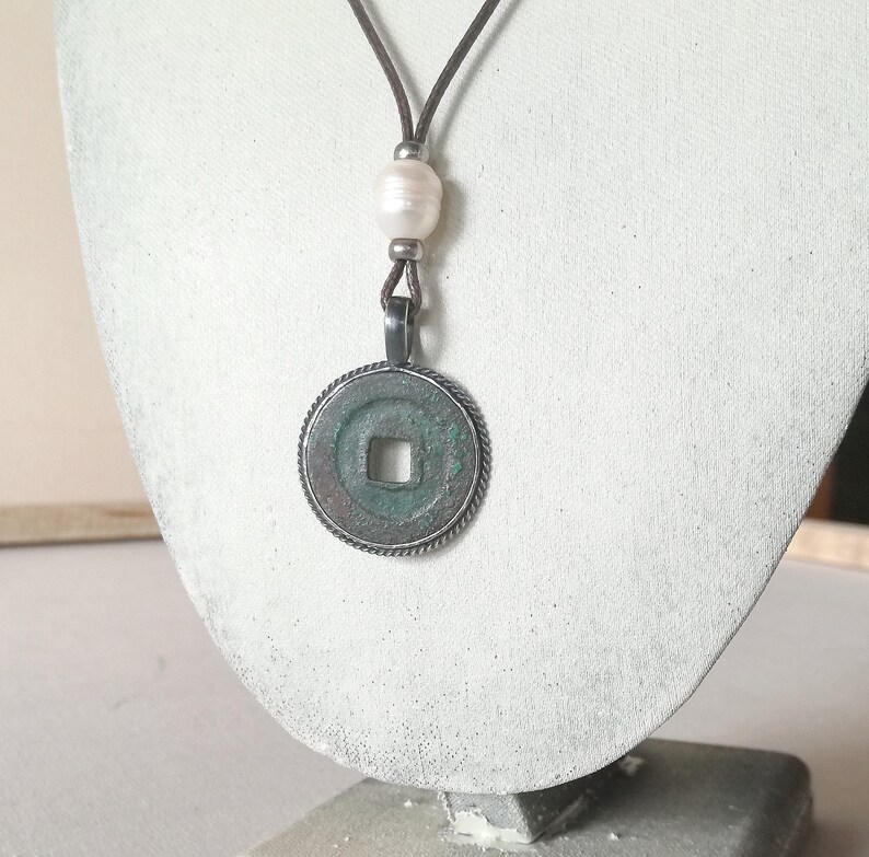 Sterling Silver Frame Ancient Chinese Coin About 1000 Years | Etsy