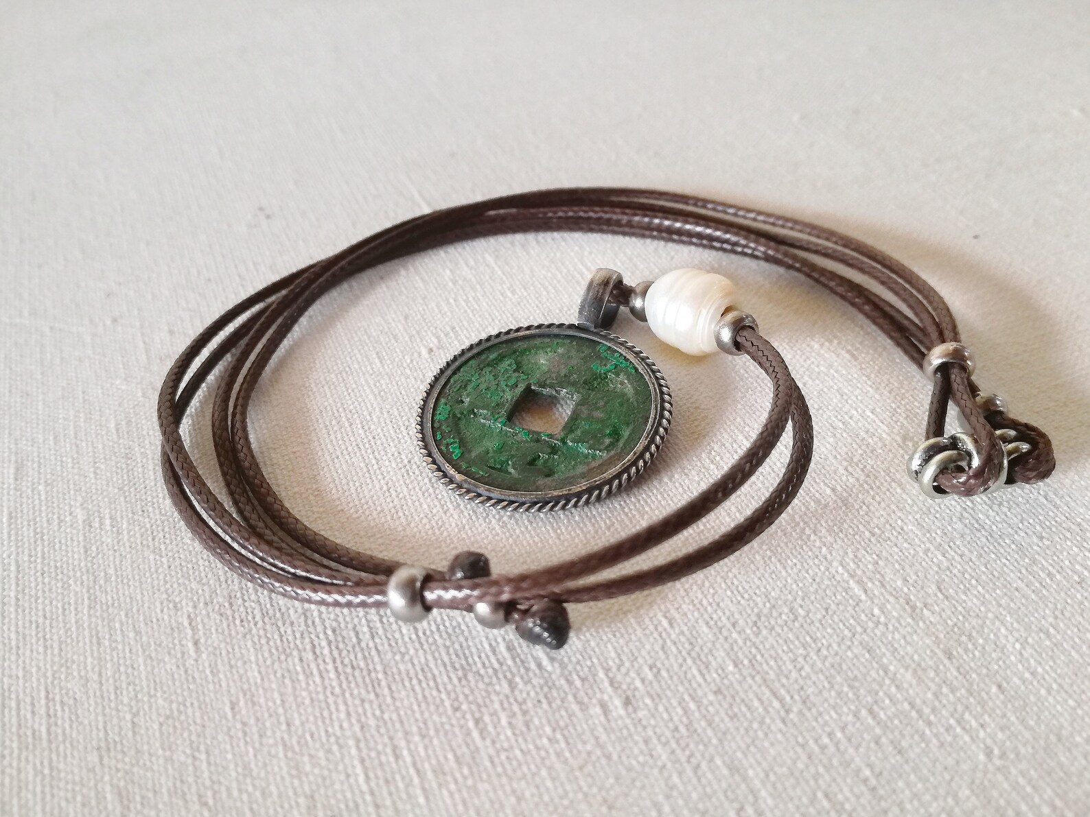 Sterling Silver Frame Ancient Chinese Coin About 1000 Years | Etsy