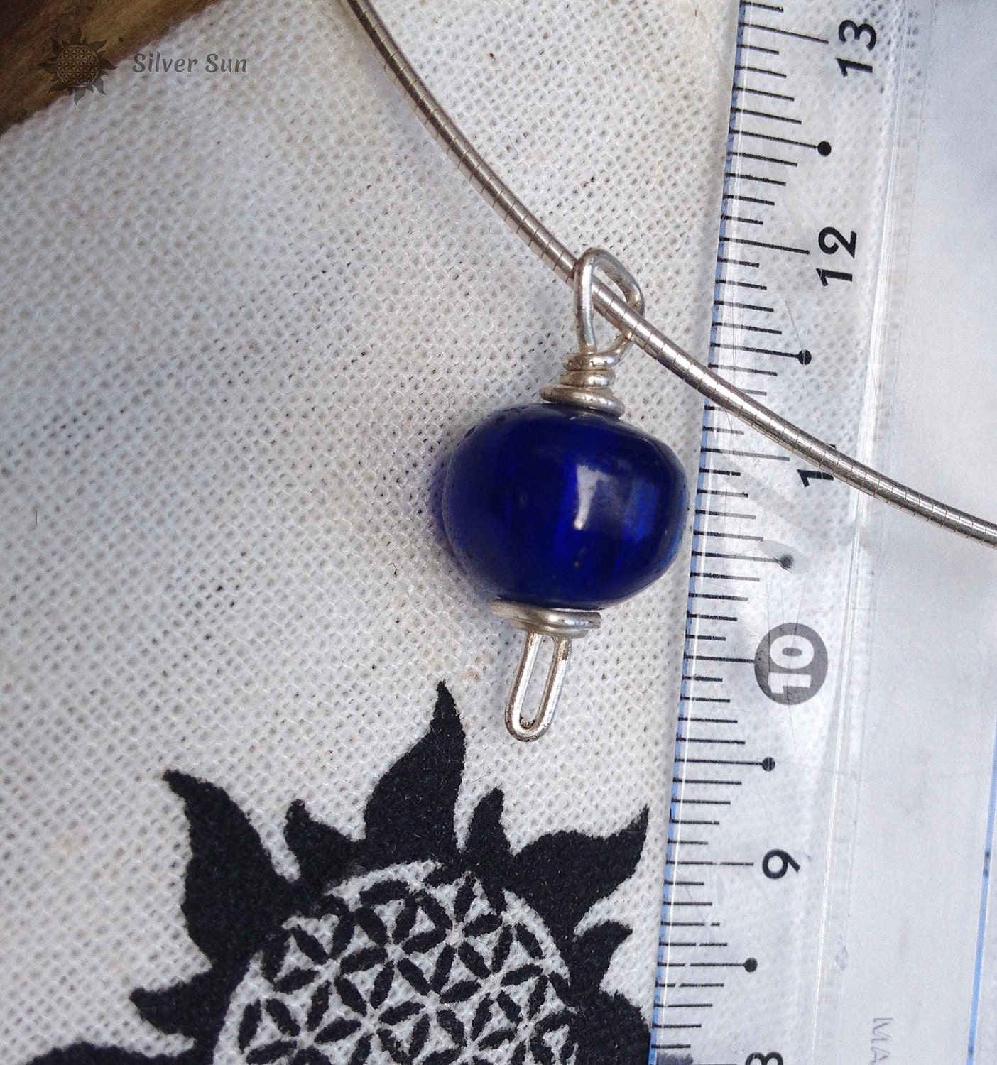 Ancient Bead Blue Glass Age About 1000 Years Sterling Silver - Etsy
