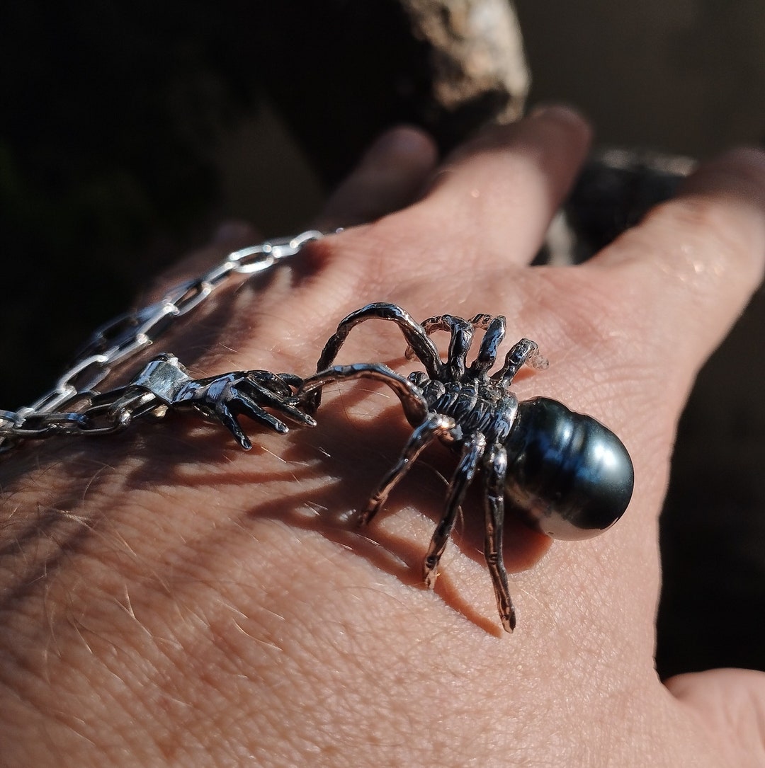 Spider Baroque Sea Pearls From Tahiti Necklace Sterling Silver Includes ...