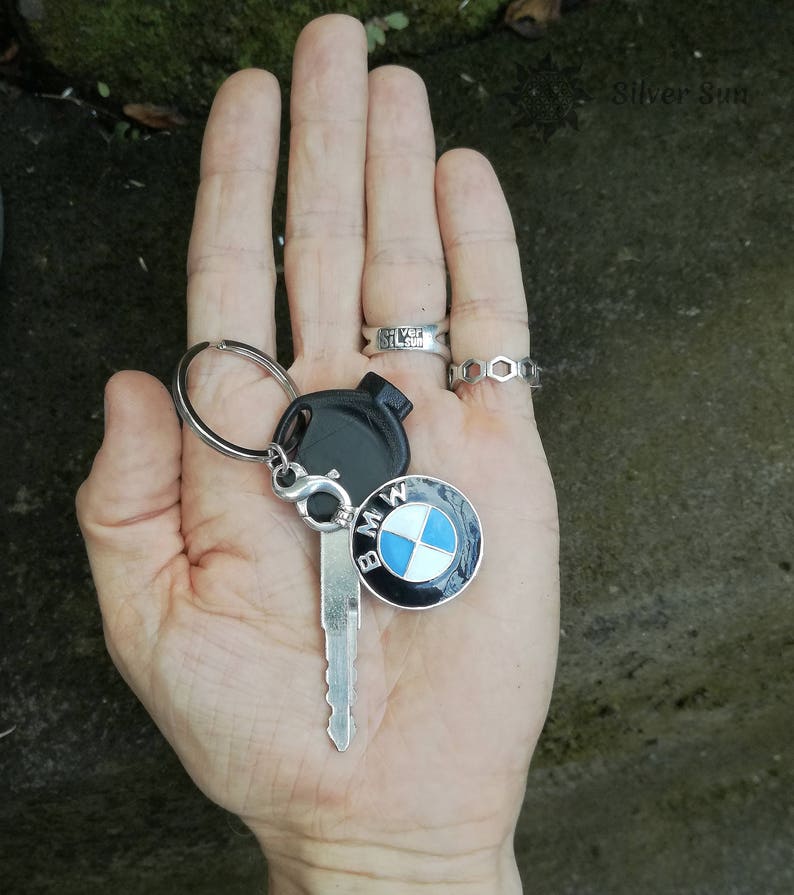 Keychain BMW With Secret It Opens Sterling Silver Enamel Steel Ring ...