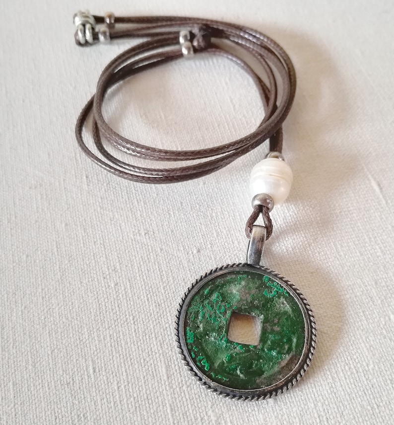 Sterling Silver Frame Ancient Chinese Coin About 1000 Years | Etsy