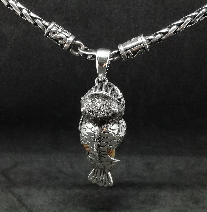 Angler Deep Sea Fish Pendant Chain Sterling Silver Diameter - Etsy