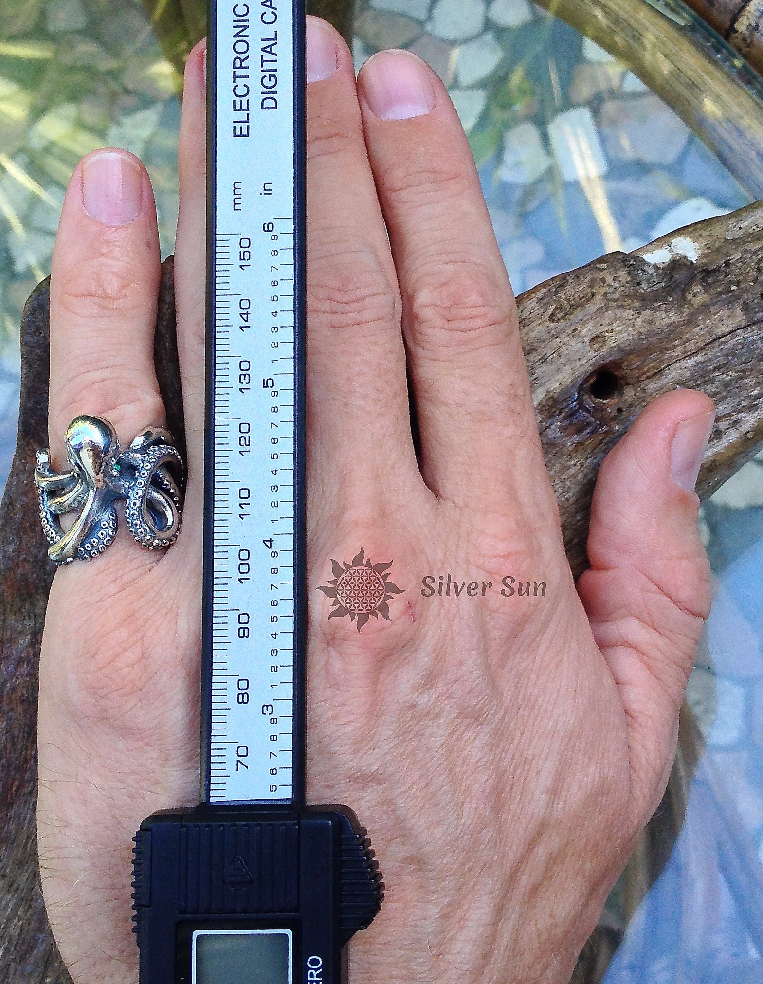 Sterling Silver Octopus Ring Eyes Green Emeralds Zambia | Etsy