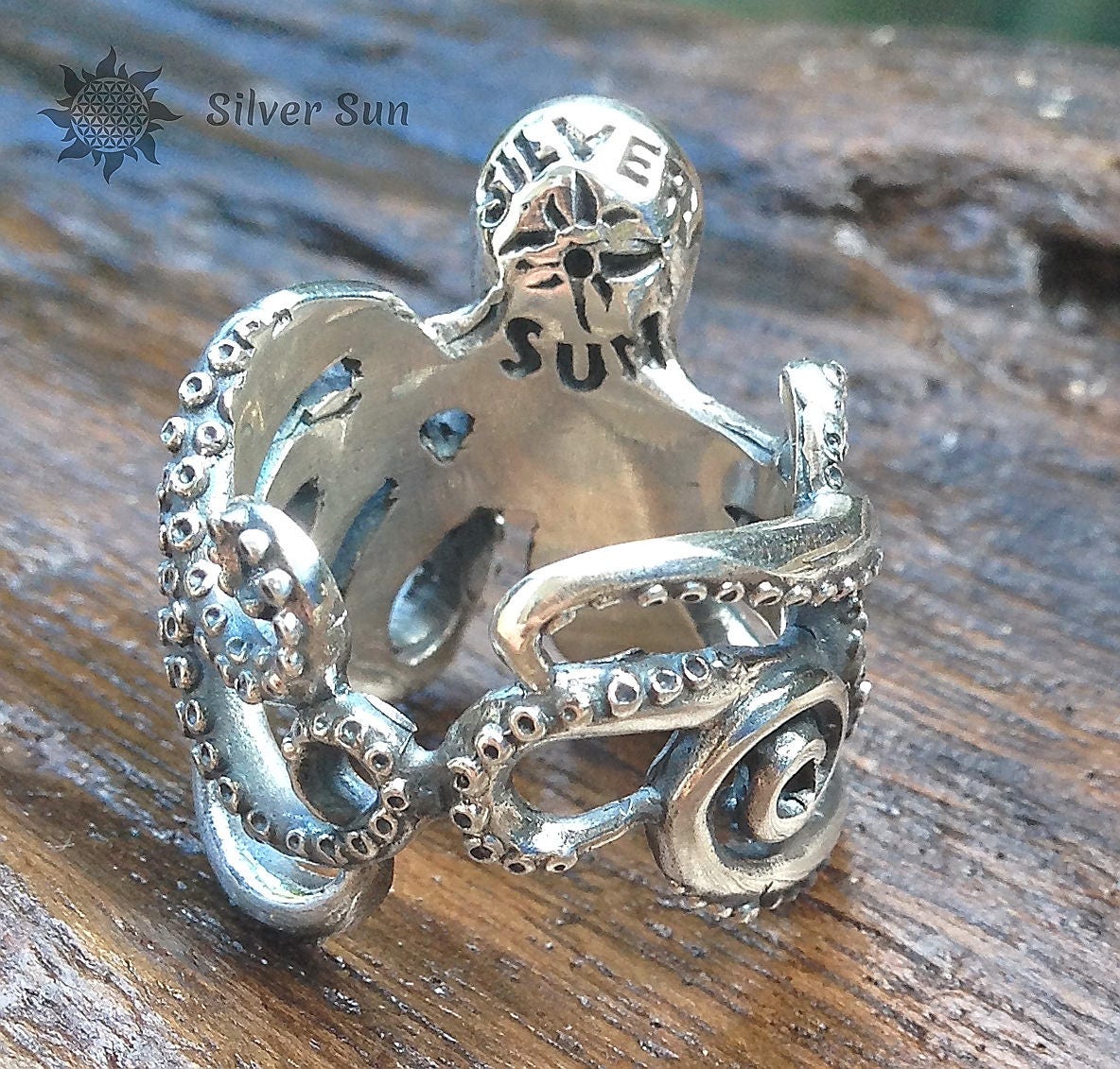 Sterling Silver Octopus Ring Jewelry Design Includes Branded Packaging ...