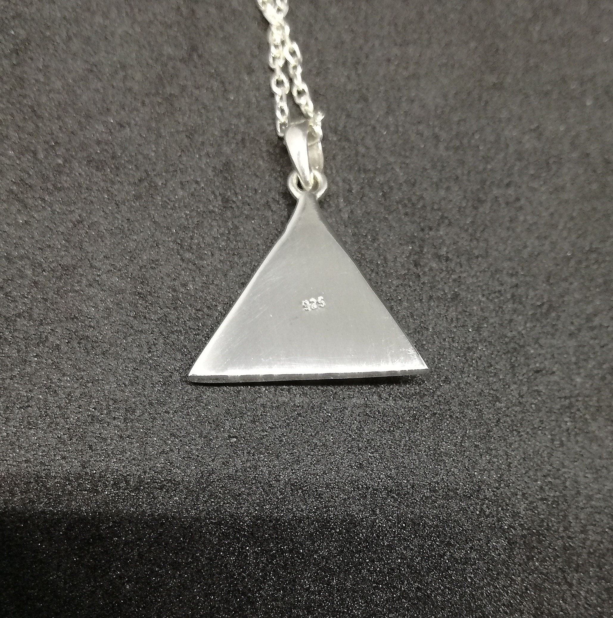 All Seeing Eye Necklace Chain Sterling Silver Pendant Black Onyx Green ...