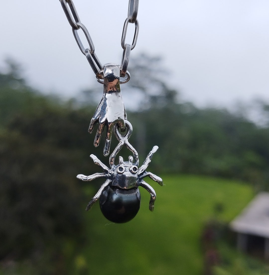 Spider Baroque Sea Pearl From Tahiti Necklace Sterling Silver Includes ...
