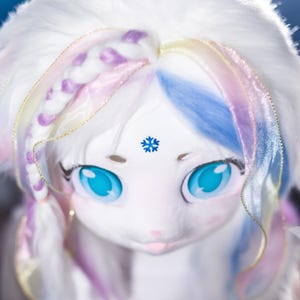 Snow Elf Furry Mask Head | Kigurumi Fursuit Head Convention Wear | Full ...