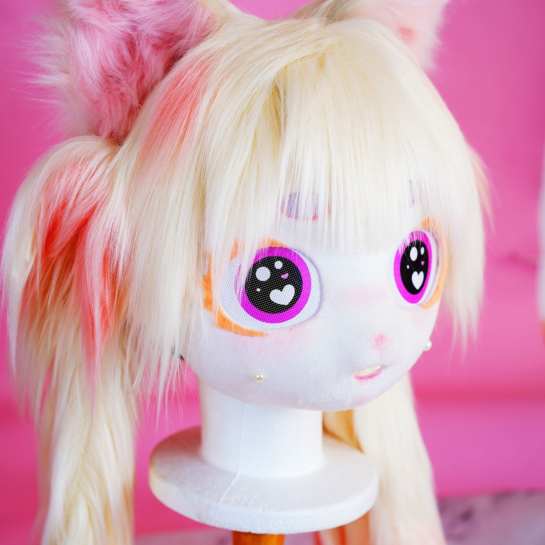 Cute Furry Art Fursuit Head Cosplay Mask Fursona Head Cute Costume Cat ...