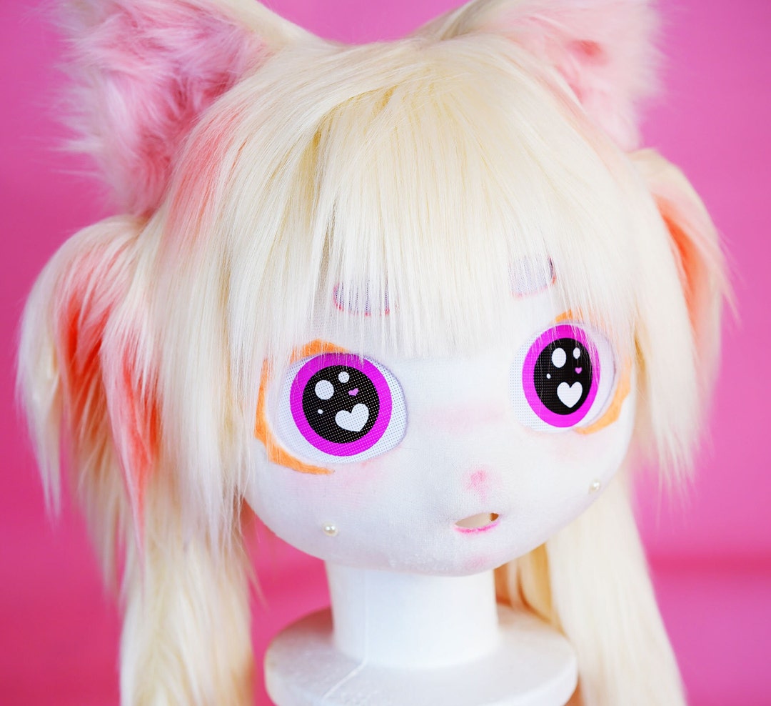 Cute Furry Art Fursuit Head Cosplay Mask Fursona Head Cute Costume Cat ...