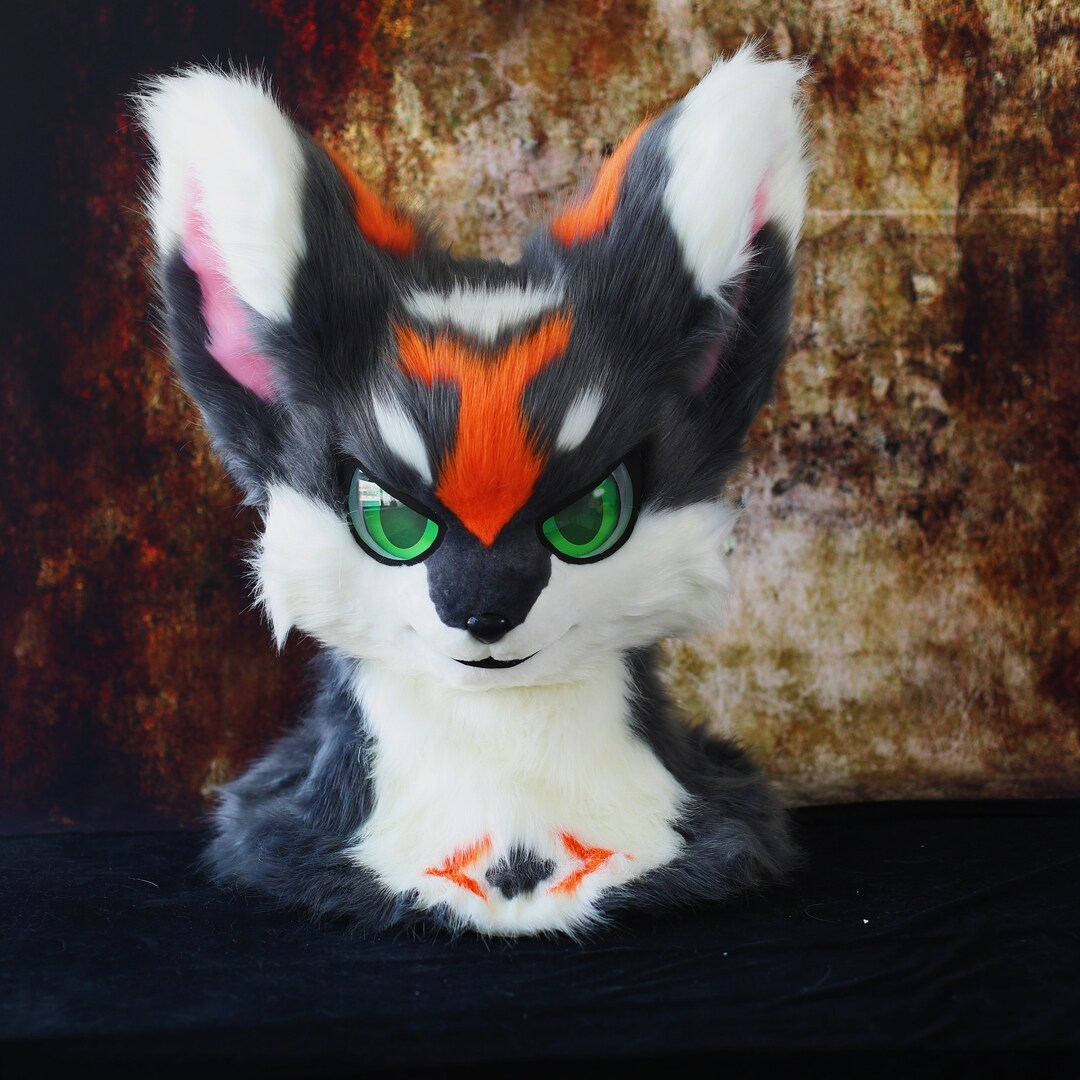 Dark Gray Custom Kemono Fursuit Head Mask,acg,custom Fursuit, Comic-con ...