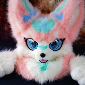 Baby Pink Fursuit Head,kemono Fursuit Mask,fursona,custom Fursuit ...