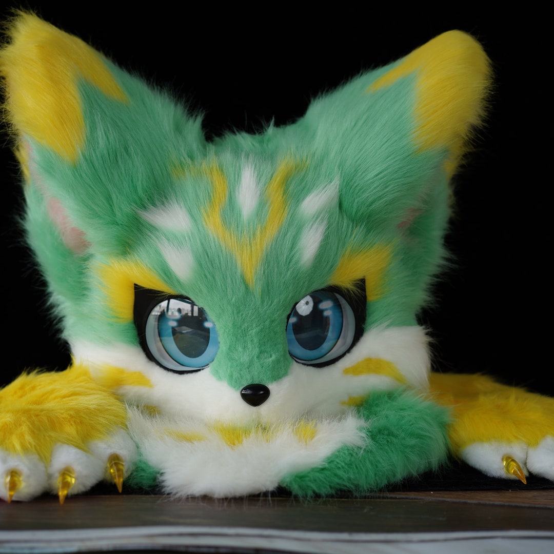 Green Fursuit Head,fursuit Head,furry,fursona,enchanted Forest Kemono ...