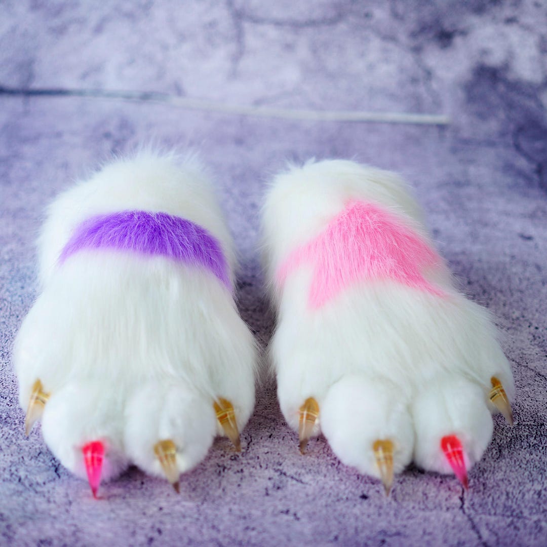 Pink and Blue Fursuit Kemono Pows | Anime Cosplay Accessories Furry ...