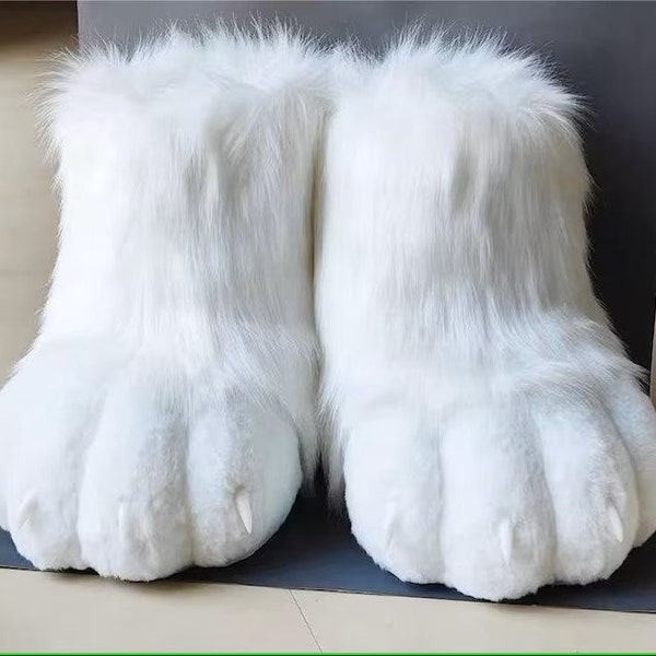 Fursuit Feet Paws White and Black - Etsy