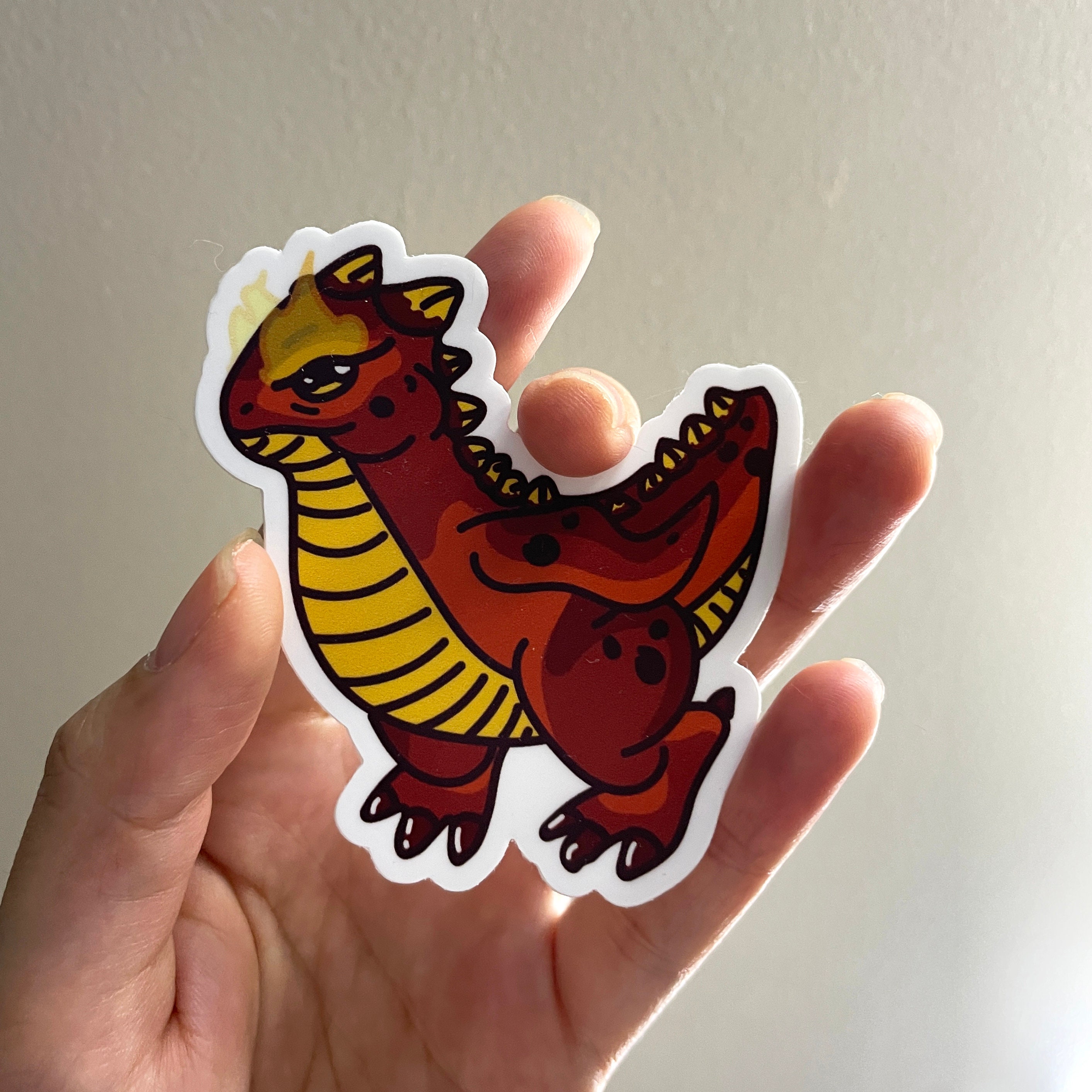 ESO Hot Pepper Bantam Guar Inspired Fire Dino Chicken Vinyl Sticker - Etsy