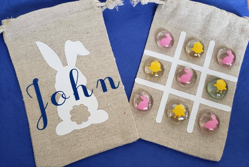 Kids Easter Personalized Travel Tic Tac Toe Game | Etsy
