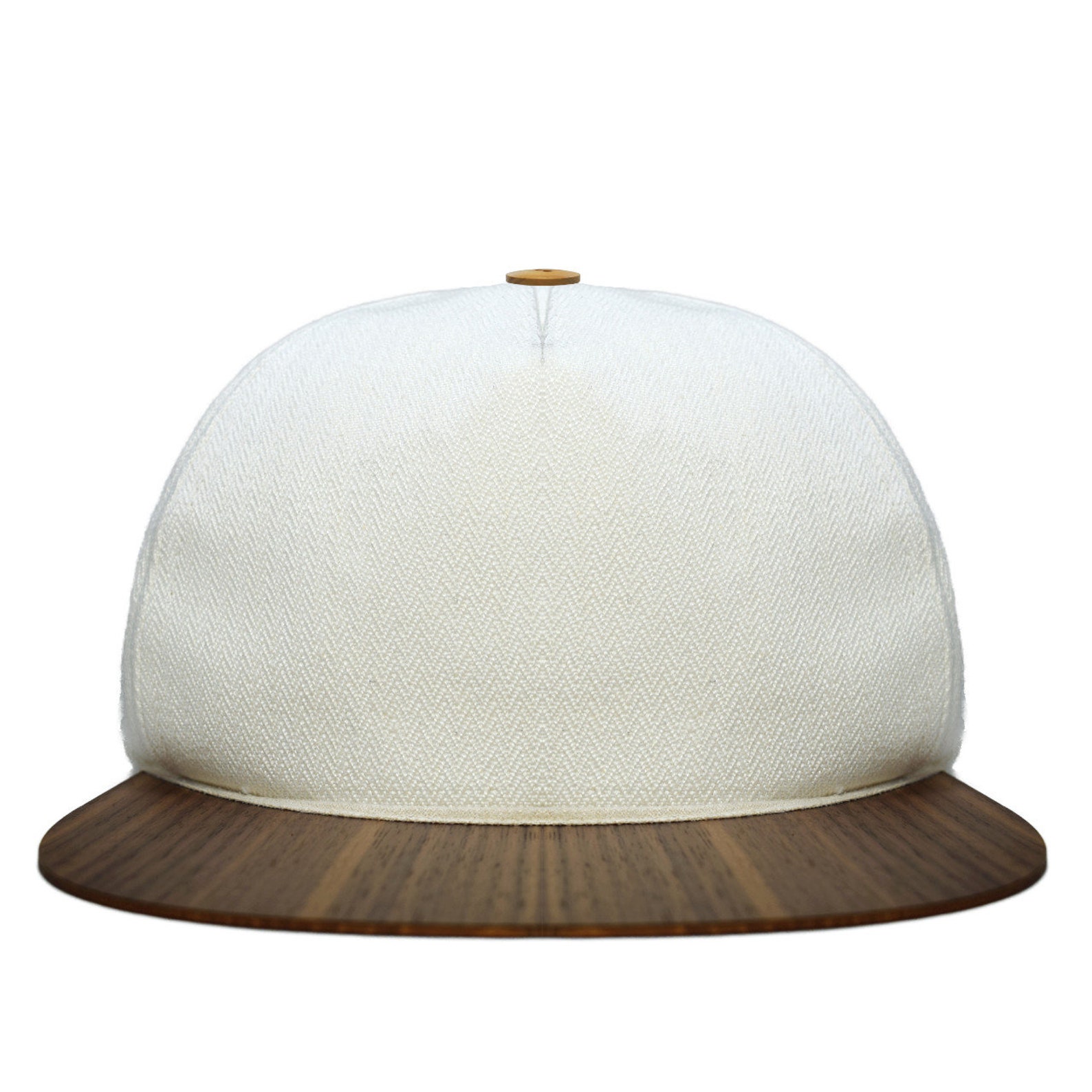 White Hat With Unique Wooden Brim Made in Germany Light & - Etsy