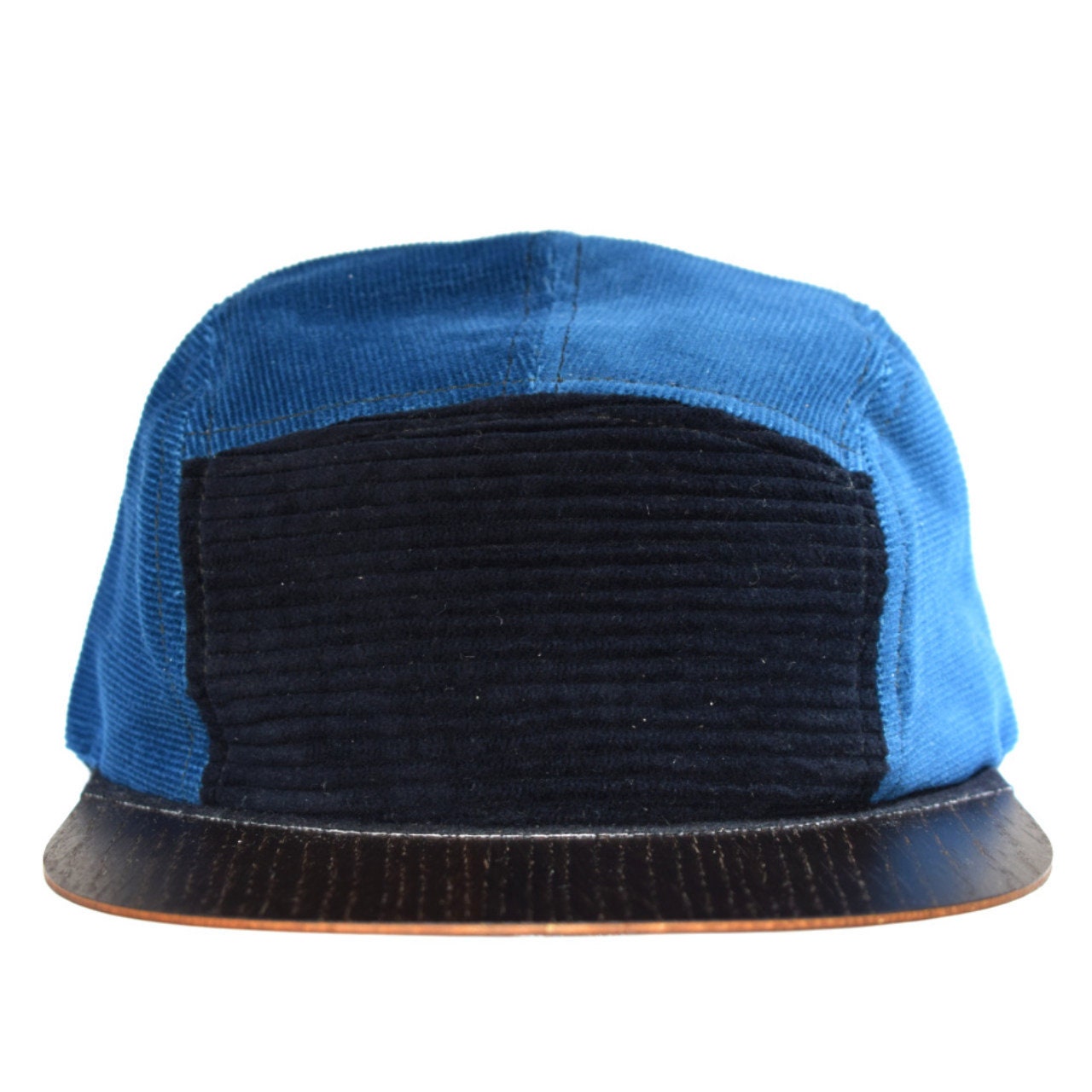 Blue Cap Vintage Hat With Unique Wooden Brim - Made in Germany - Unisex ...