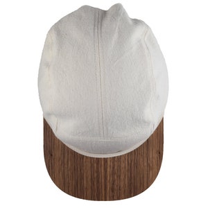White Hat With Unique Wooden Brim Made in Germany - Light & Comfortable ...