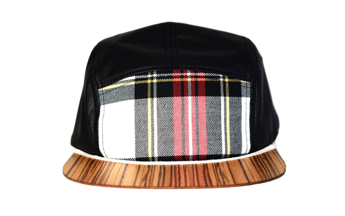 Red Cap Tartan With Unique Wooden Brim Made in Germany - Etsy