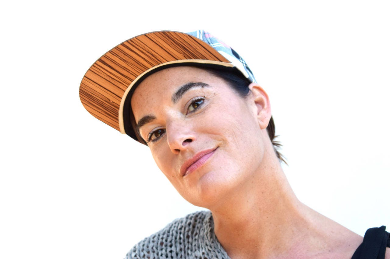 Red Cap Tartan With Unique Wooden Brim Made in Germany - Unisex ...