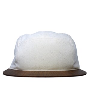 White Hat With Unique Wooden Brim Made in Germany - Light & Comfortable ...