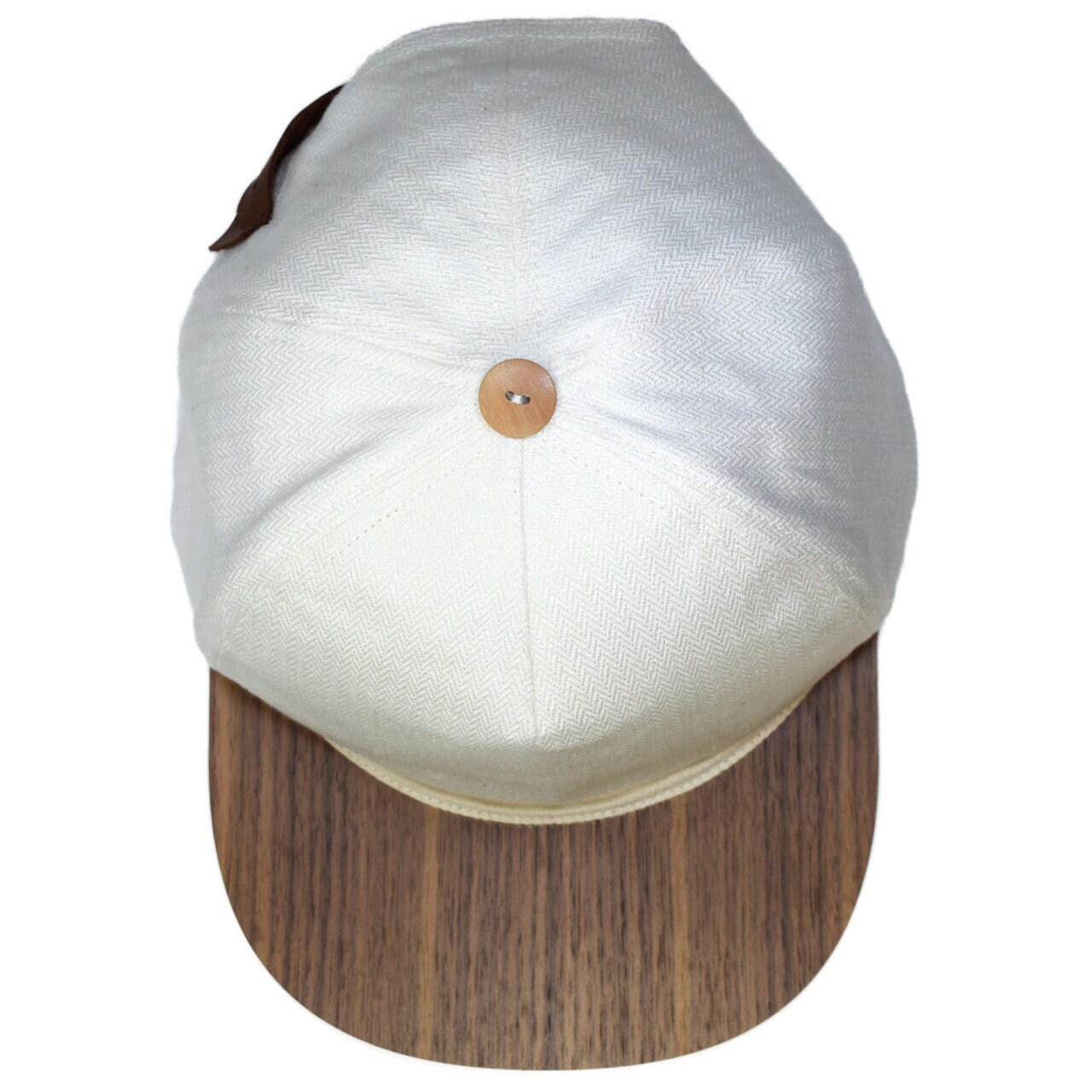 White Hat With Unique Wooden Brim Made in Germany Light & - Etsy