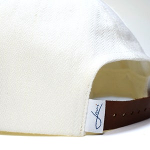 White Hat With Unique Wooden Brim Made in Germany - Light & Comfortable ...