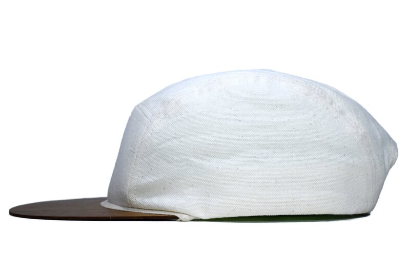 White Hat With Unique Wooden Brim Made in Germany Light & - Etsy