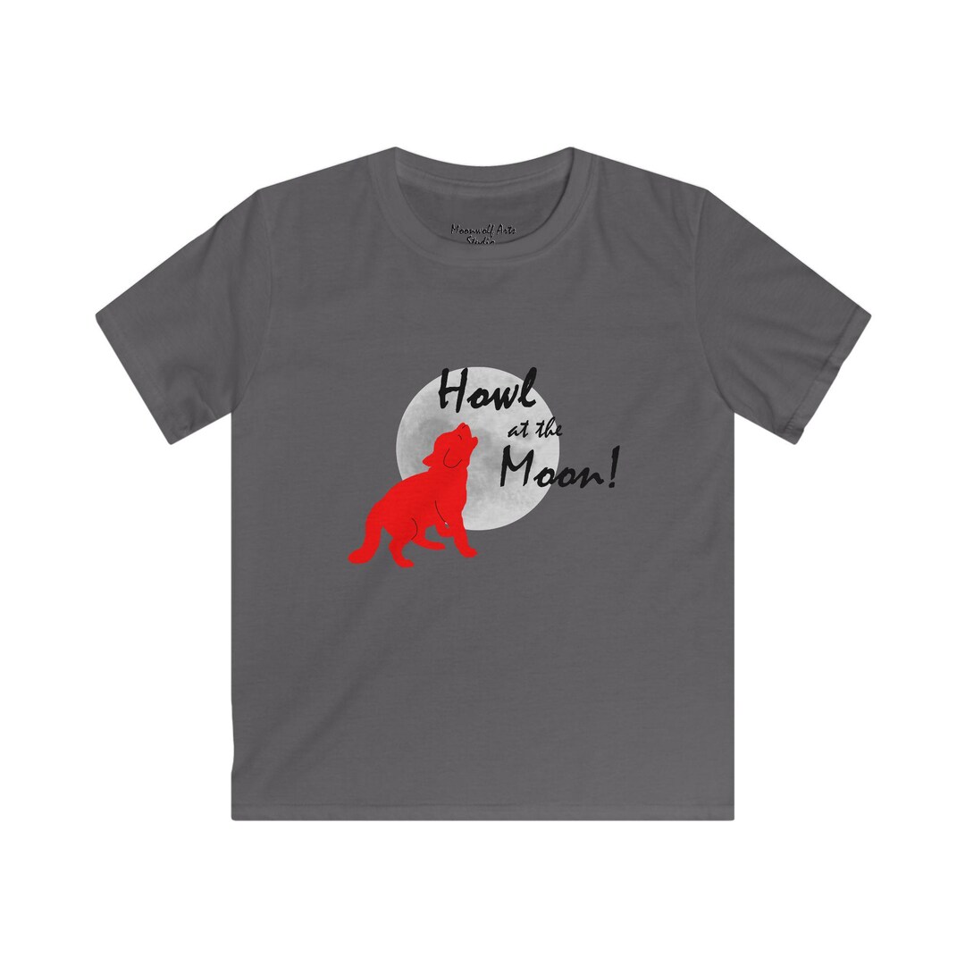 Howling Wolf Pup Kids T-shirt: Fun Graphic Tee - Etsy