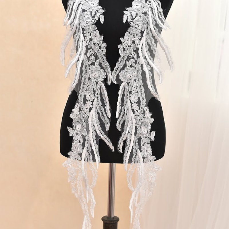 Feather Lace Appliqué - Etsy