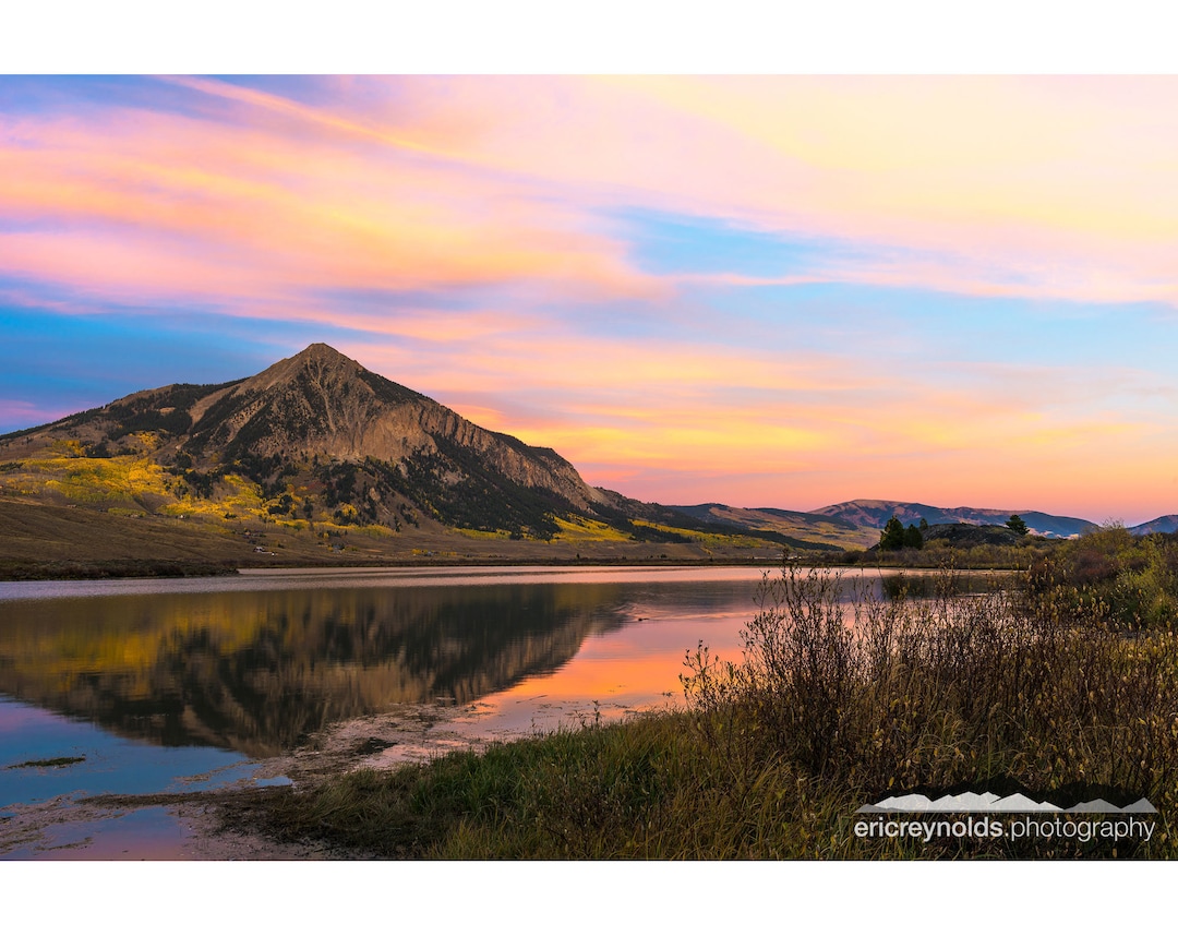 Peanut Lake Sunset | Crested Butte CO | Mt. Crested Butte | Landscape ...
