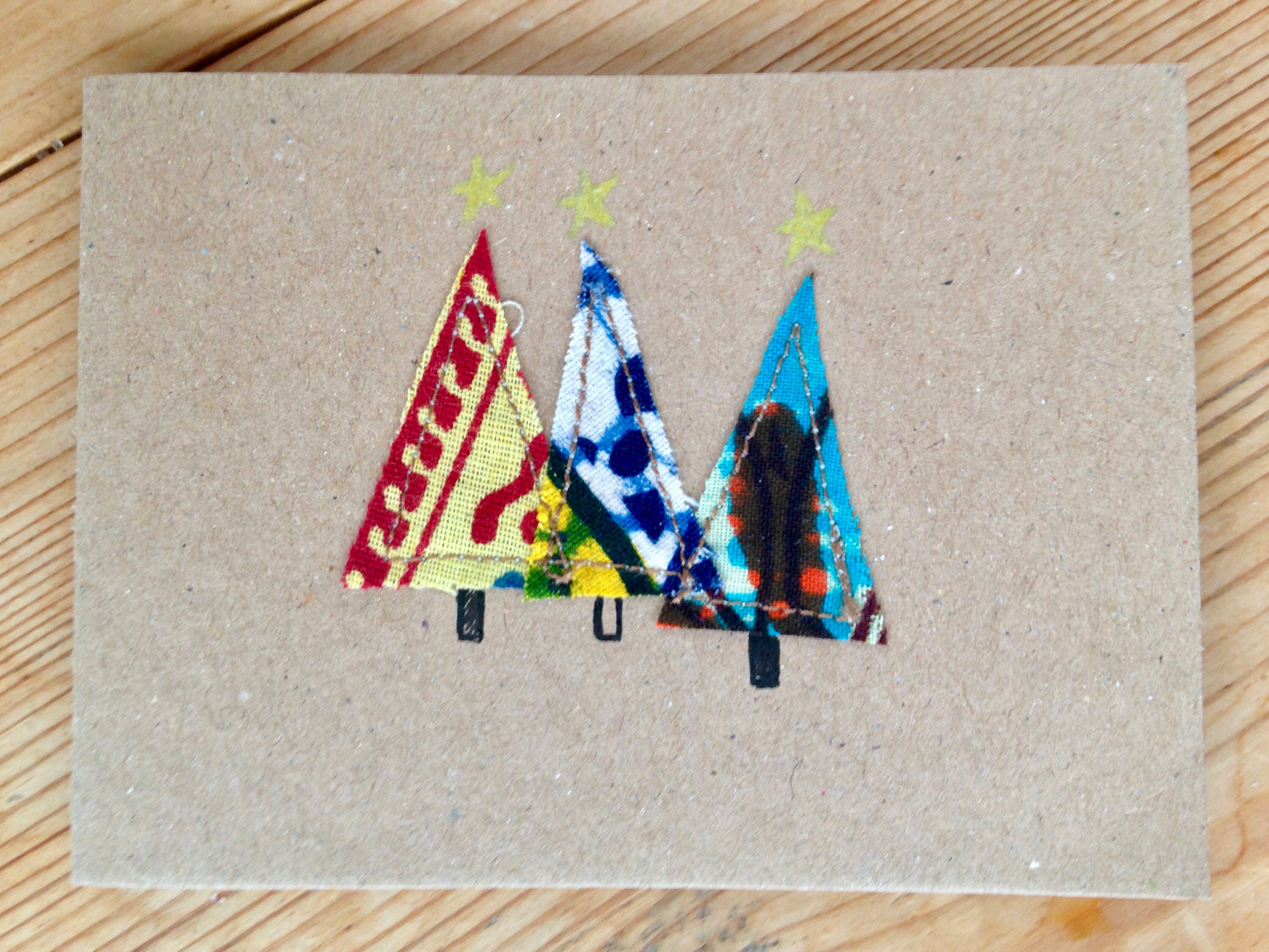 Hand Made (5 X Small) Christmas Cards - Unique Design, Handmade ...