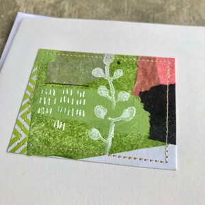 Homemade, Nature Inspired Printed Collage Cards - Greetings Card ...