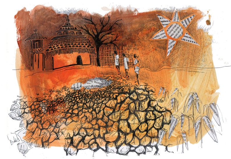 South Sudan Folklore Illustration / Art Print and Story (buy Kingdom ...