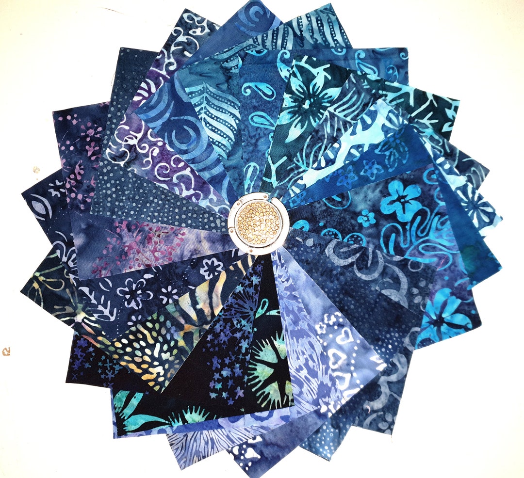Batik Charm Packs 100% Cotton Fabric Quilter Pre Cuts in the Navy - Etsy